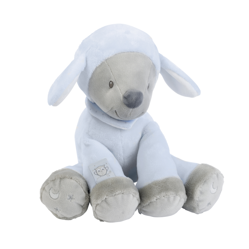 Nattou Sam et Toby Peluche Mouton bleu gris 30 cm