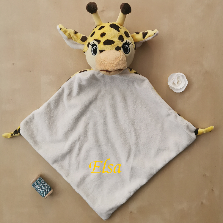 Cubbies Maxi doudou girafe jaune beige 40 cm