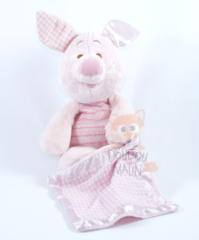 Disney doudou peluche Porcinet rose violet