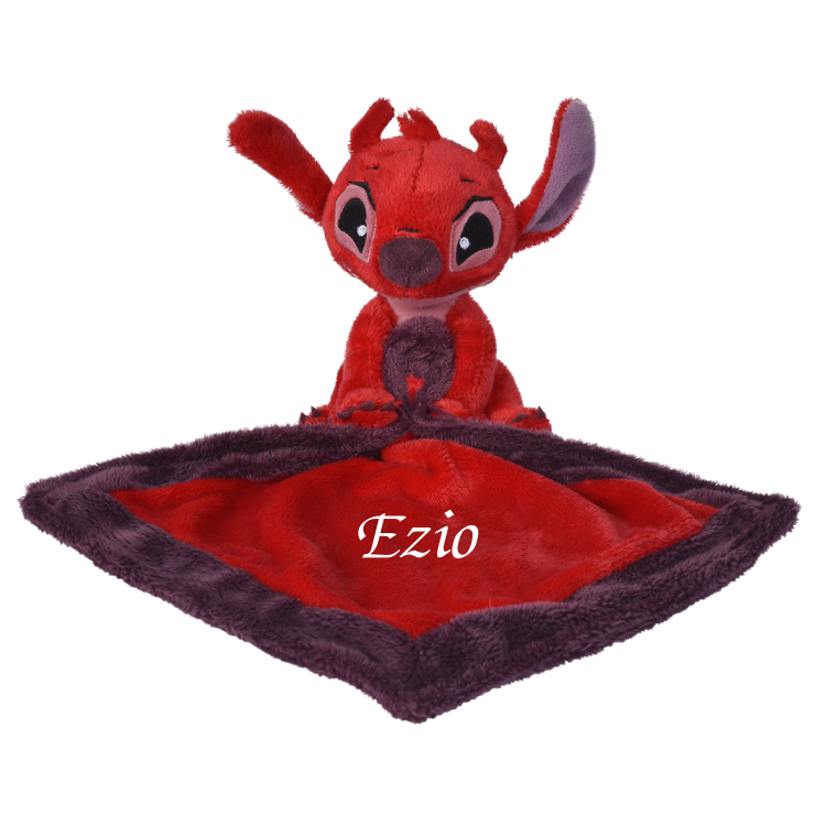 Disney Leroy Stitch Peluche dans sa couverture rouge 25 cm