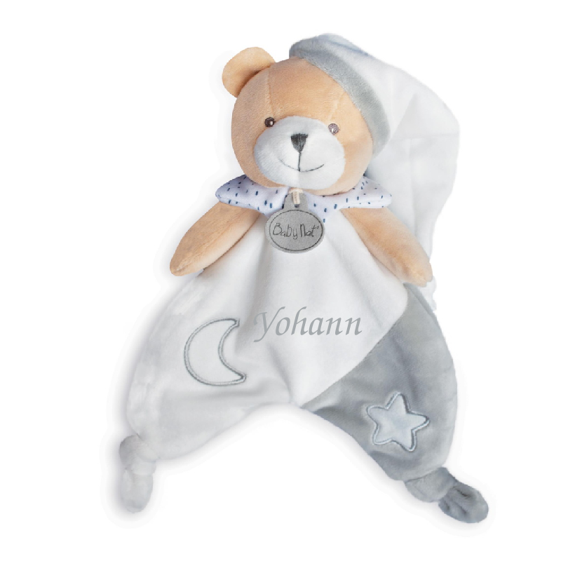 Baby'Nat - Les Luminescents - Attache sucette Ours gris