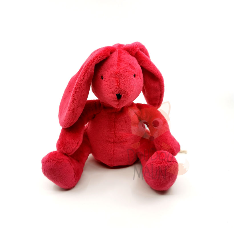 Du Pareil au Même - Peluche doudou lapin rouge 25 cm